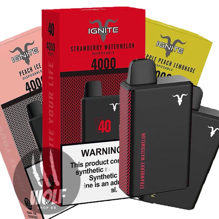 POD IGNITE V40 - Pod Descartável 4000 Puffs | Wolf Shop Brasil