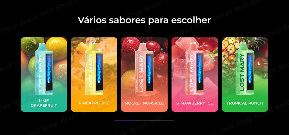 Descartável - Lost Mary - MO20000 PRO - 20000 puffs - White Cloud Brasil