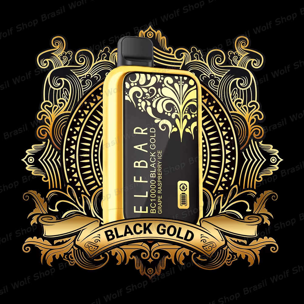 ELFBAR BC10000 BLACK GOLD - 10000 Puffs - Pod Descartável | Wolf Shop ...