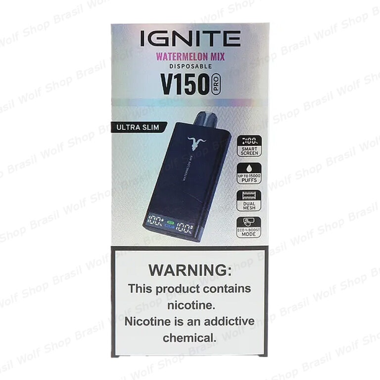 IGNITE V150 PRO - Pod Descartável - 15000 Puffs | Wolf Shop Brasil